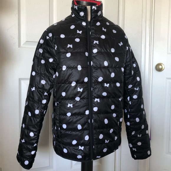 Disney | Jackets & Coats | Disney Minnie Mouse Reversible Puffer Jacket ...